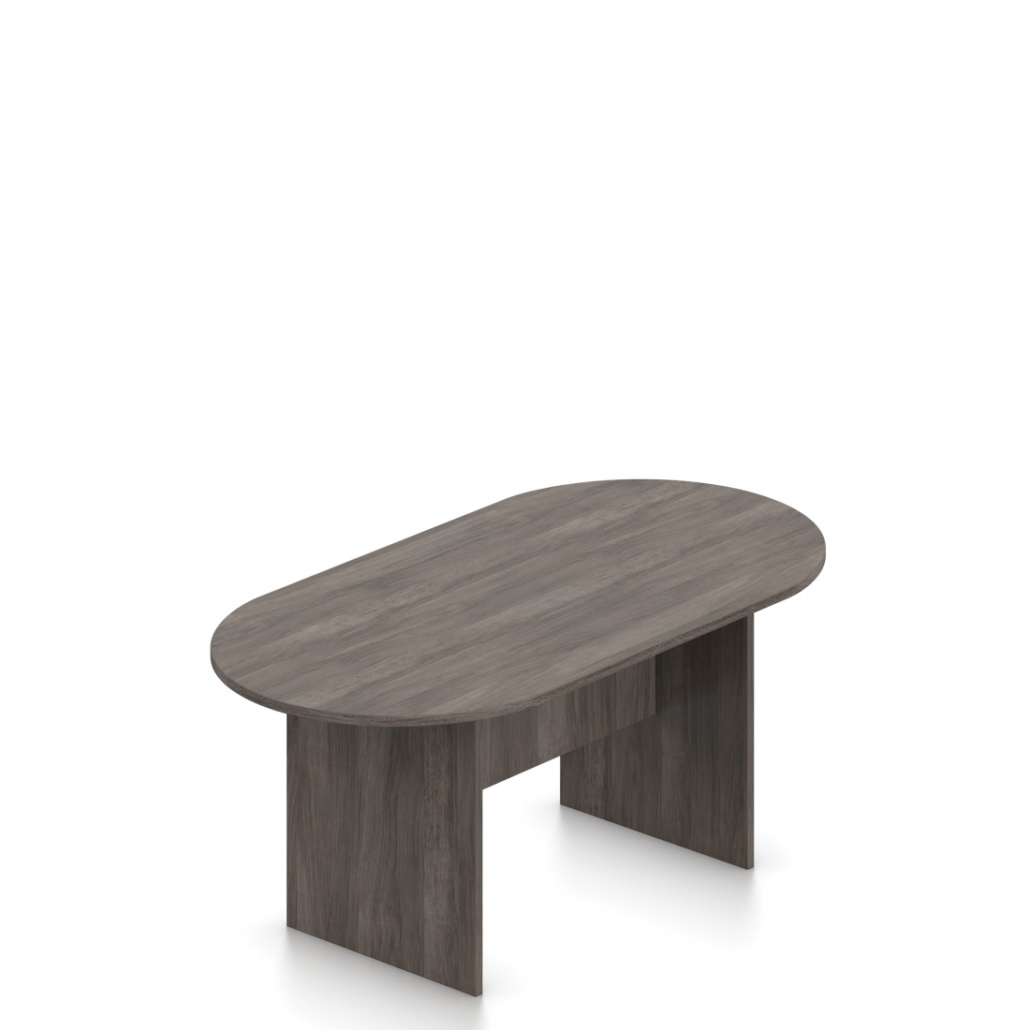 6′ Racetrack Conference Table with Slab Bases, Artisan Grey – Office ...